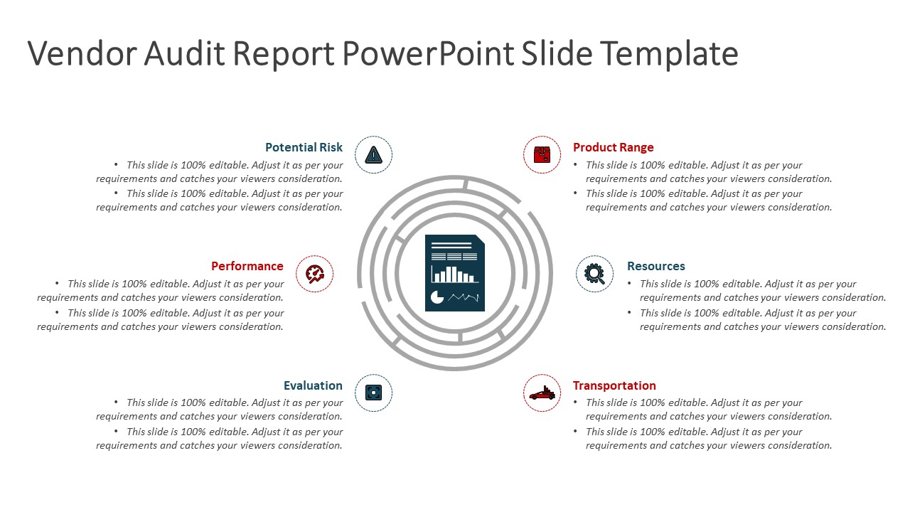 Vendor Audit Report PowerPoint Slide Template | PowerPoint Templates