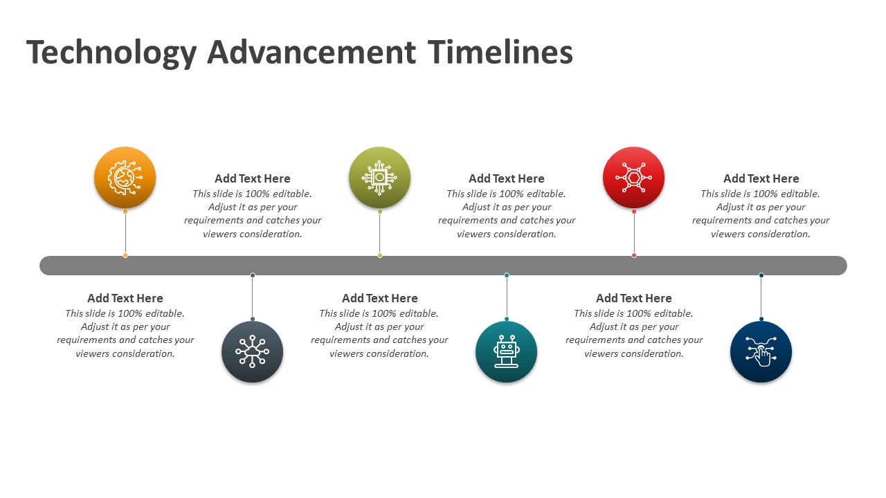Technology Advancement Timelines PowerPoint Template | PPT Templates Technology Advancement Timelines PowerPoint Template | PPT Templates