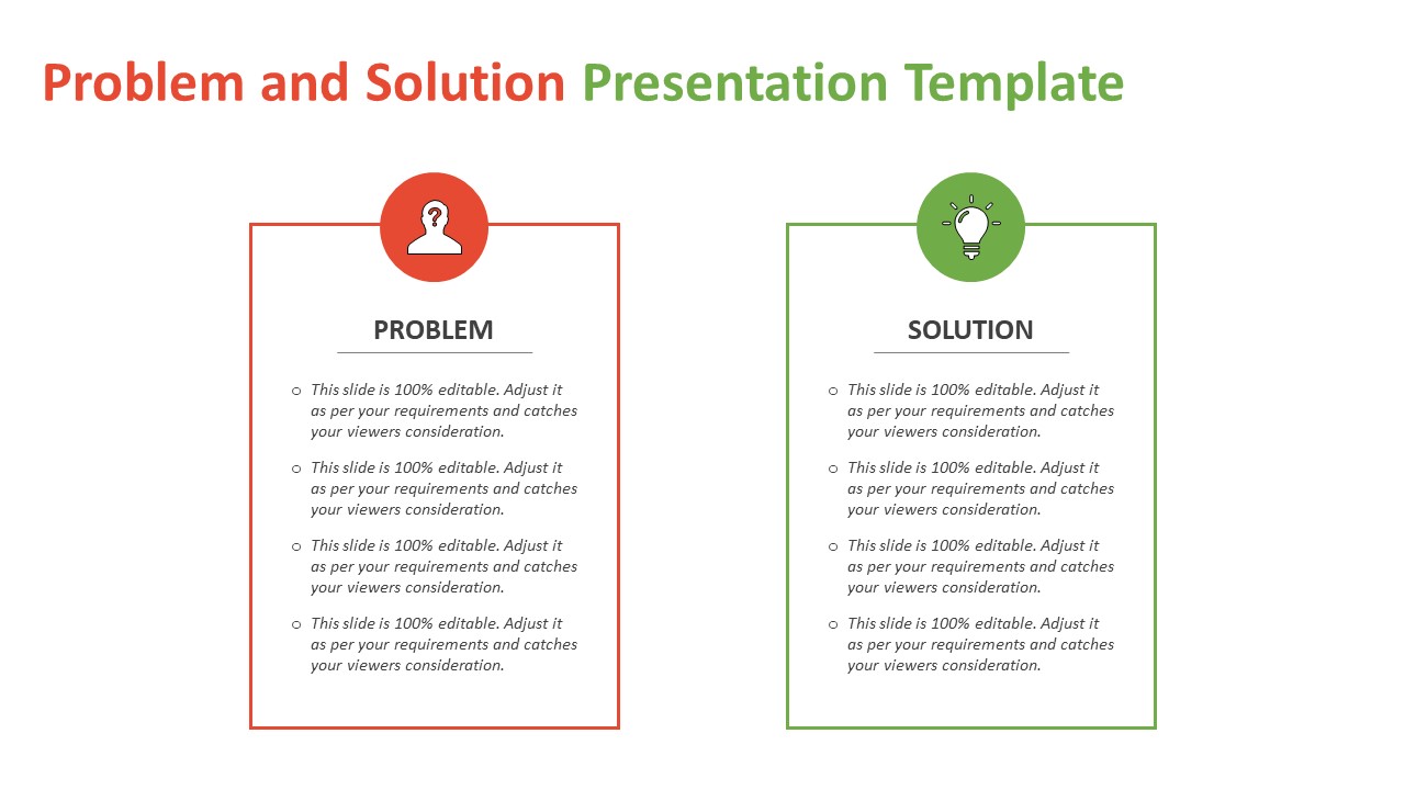 Problem And Solution Presentation Template Ppt Templates