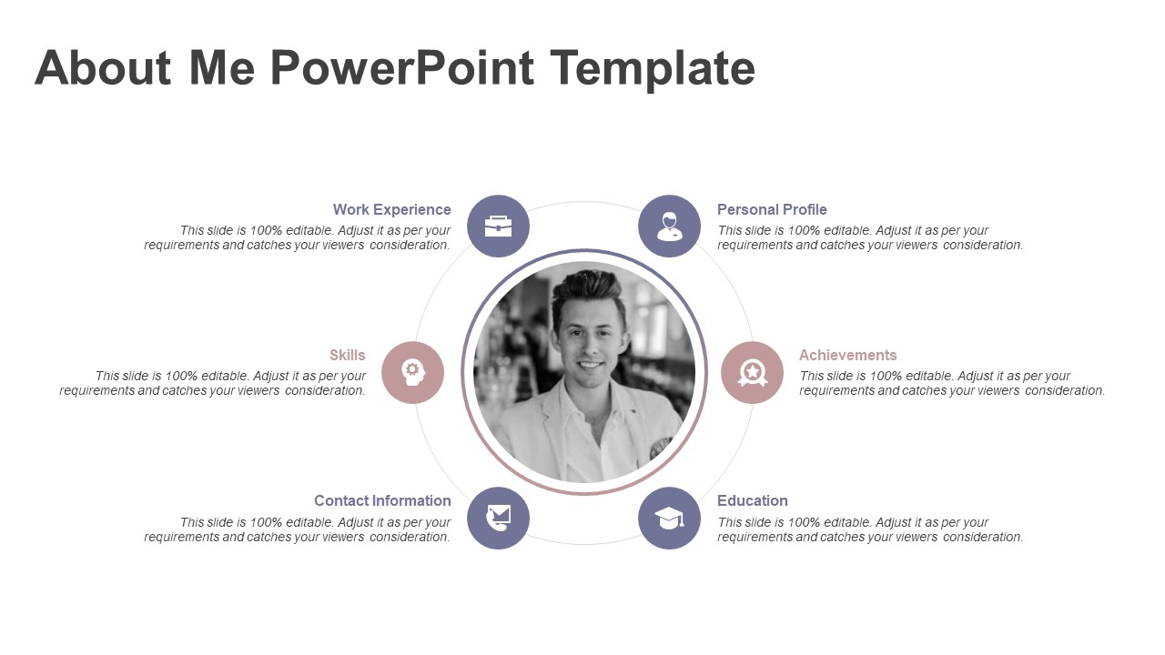 Self Presentation Creative Resume Ppt Powerpoint Template