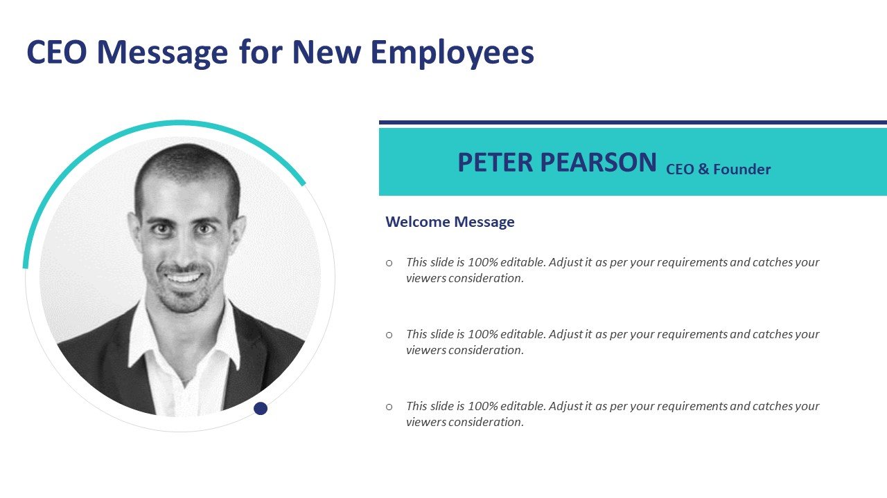 CEO Message for New Employees PowerPoint Template