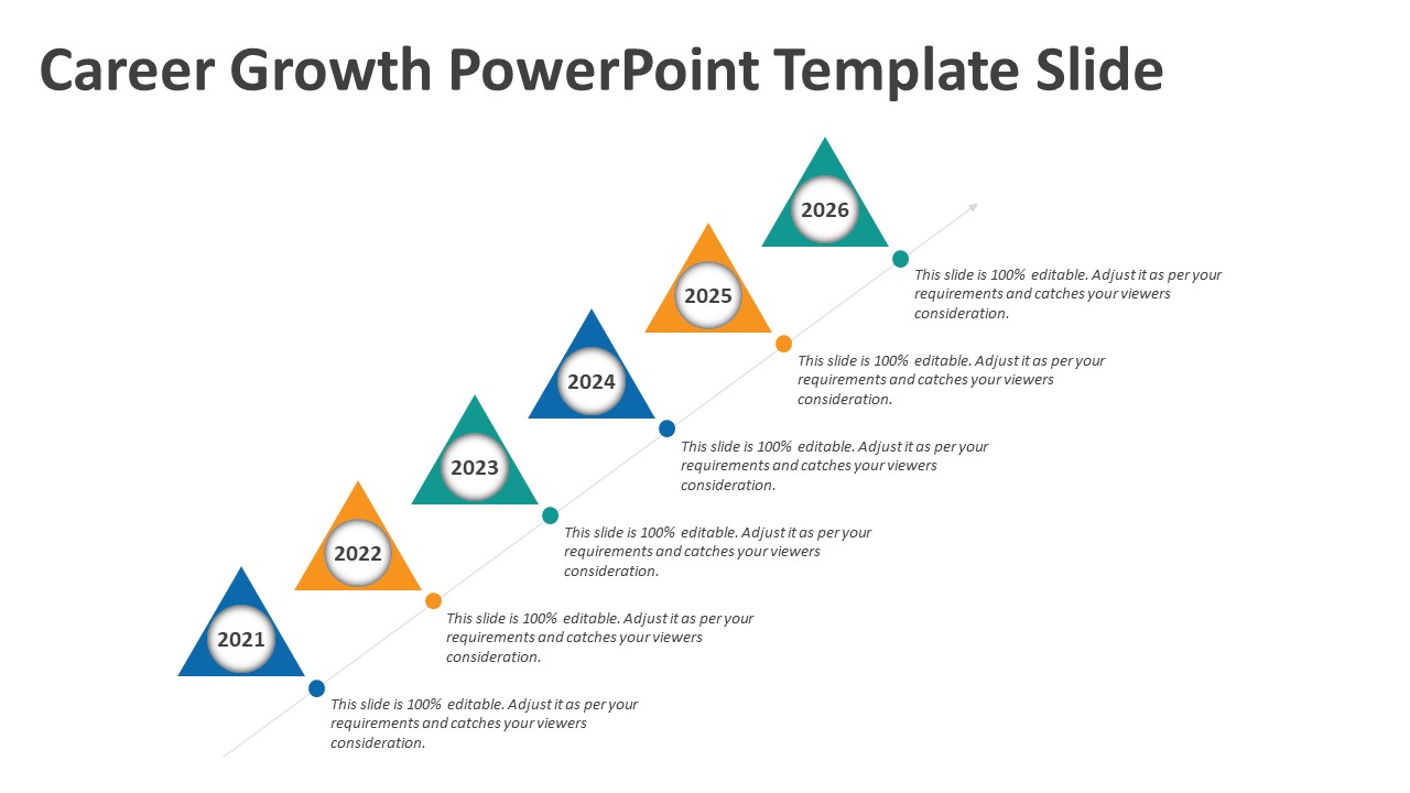 Career Growth Powerpoint Template Slide Career Path Ppt Template