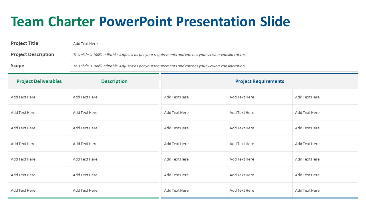 Team Charter Powerpoint Presentation Slide Ppt Templates