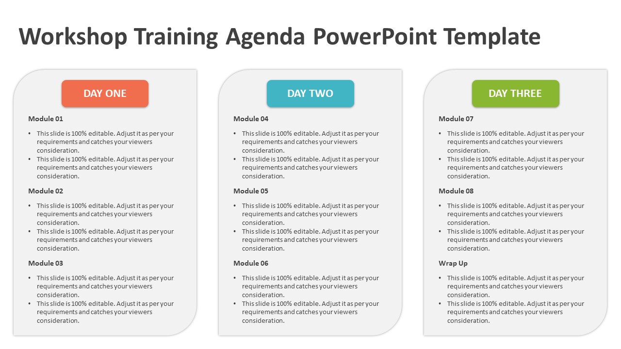 Workshop Training Agenda Powerpoint Template Workshop Slides