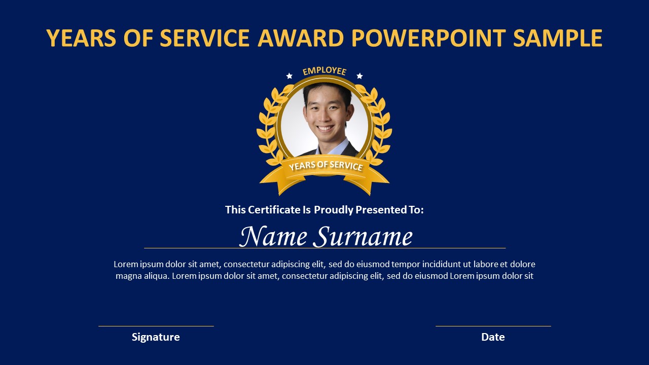Years of Service Award PowerPoint Template | PPT Templates Years of Service Award PowerPoint Template | PPT Templates
