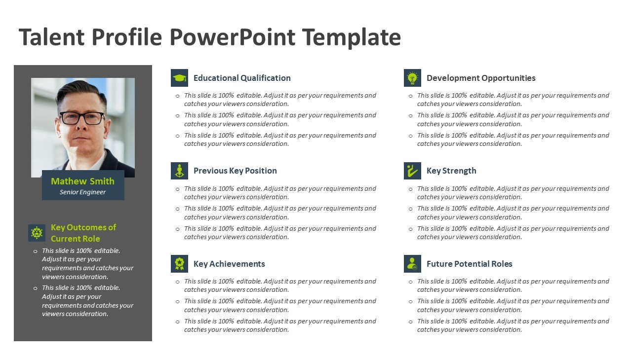Talent Profile Powerpoint Template Talent Profile Examples