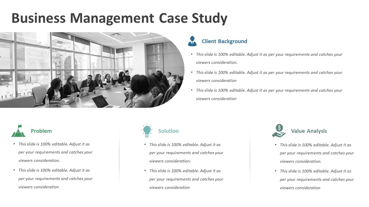 Business Management Case Study Powerpoint Template