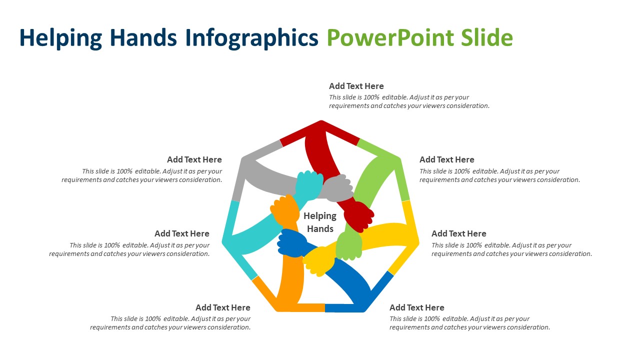Helping Hands Infographics PowerPoint Slide | PowerPoint Templates