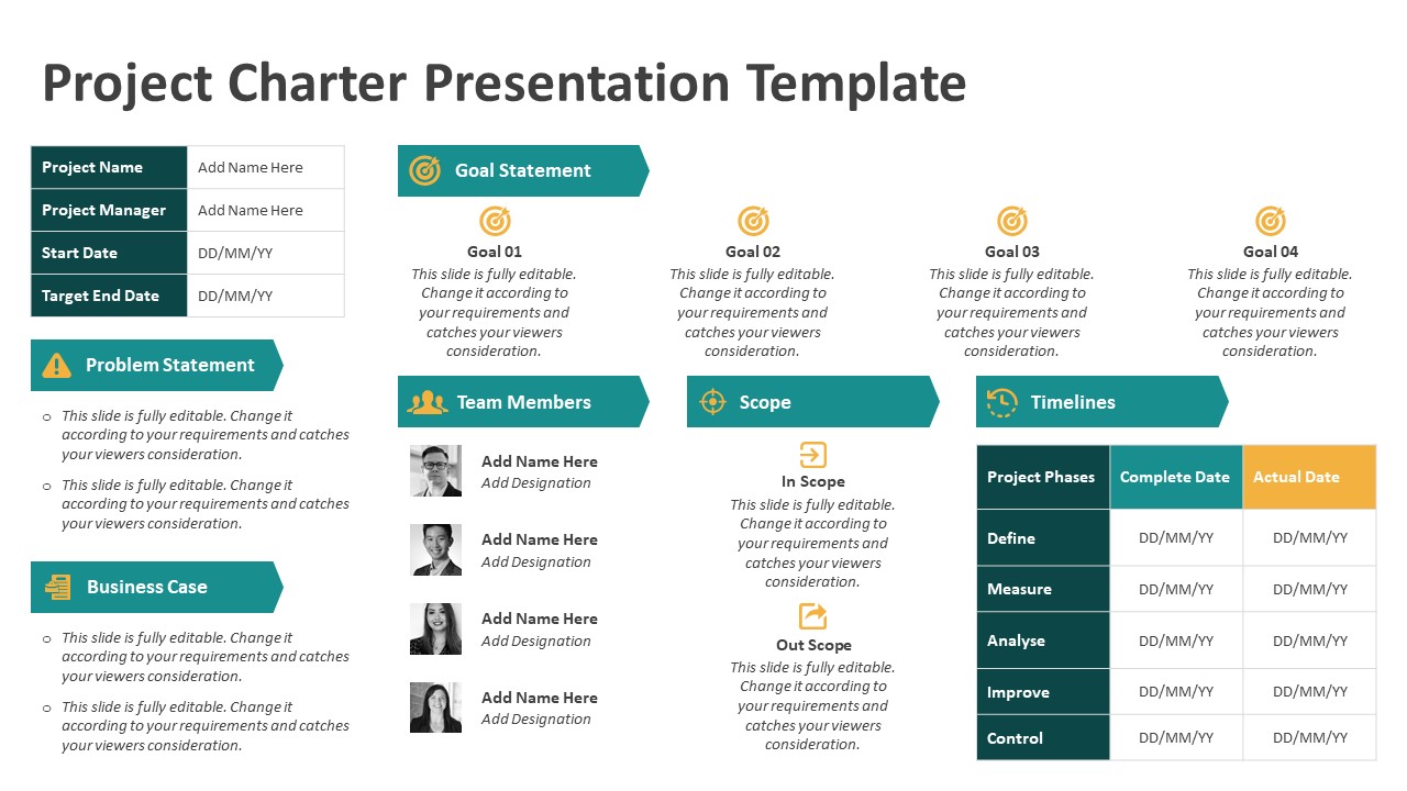 Project Charter Presentation Template | PPT Templates Project Charter Presentation Template | PPT Templates