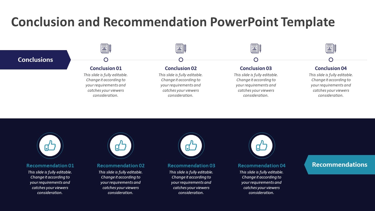 Conclusion and Recommendation PowerPoint Template | PPT Templates