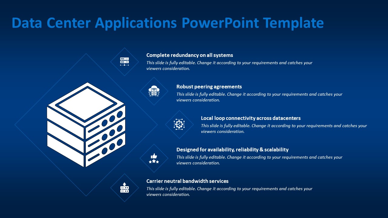 Data Center Applications Powerpoint Template Ppt Templates
