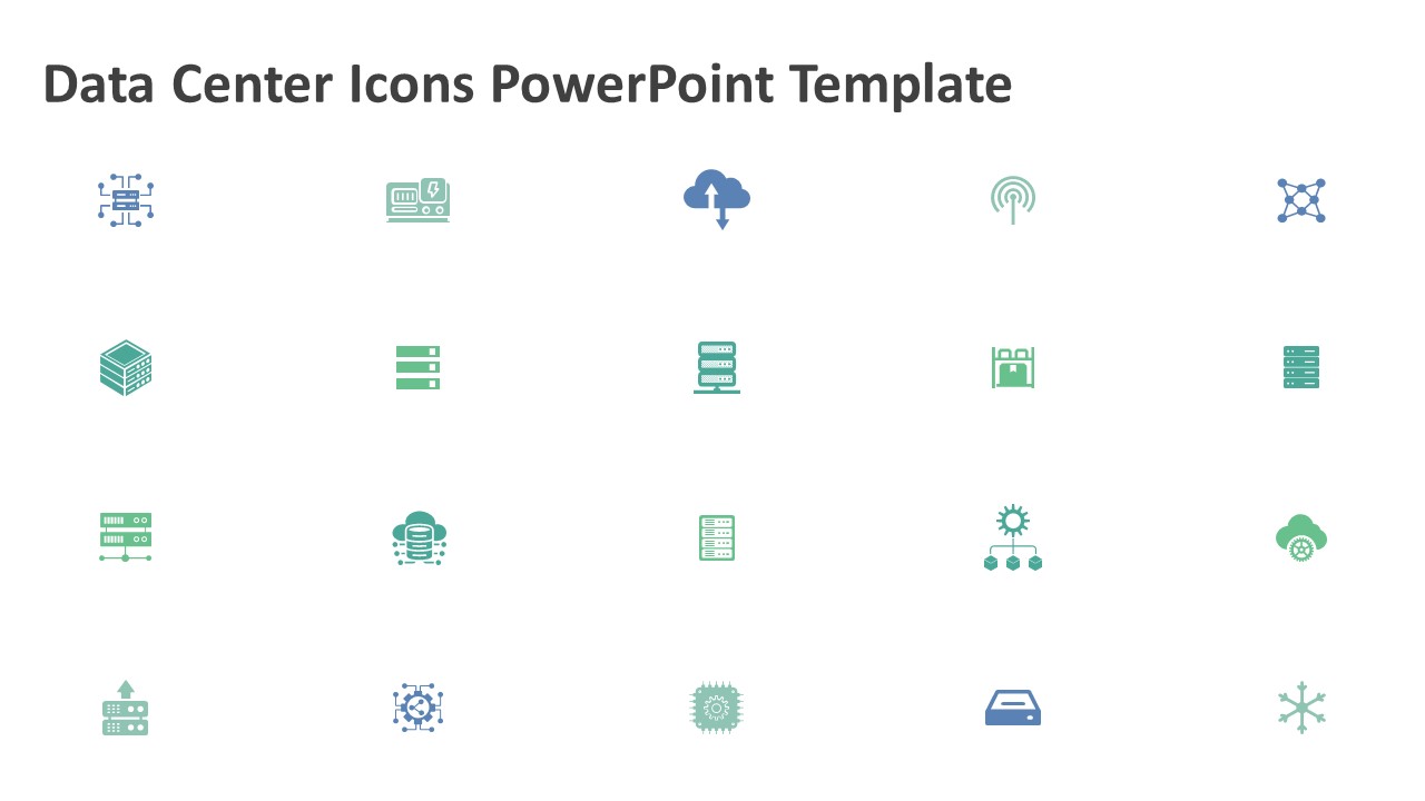 Data Center Icons Powerpoint Template Ppt Templates