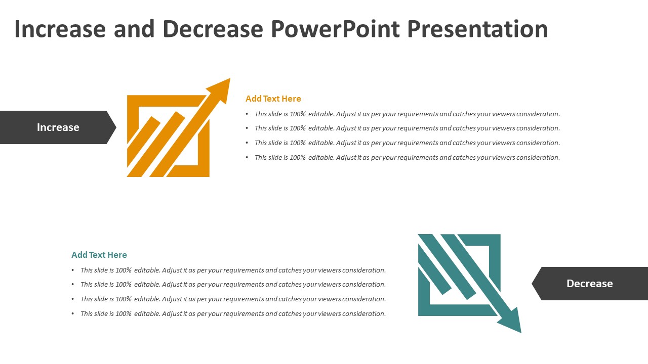 Increase And Decrease Powerpoint Presentation Ppt Templates