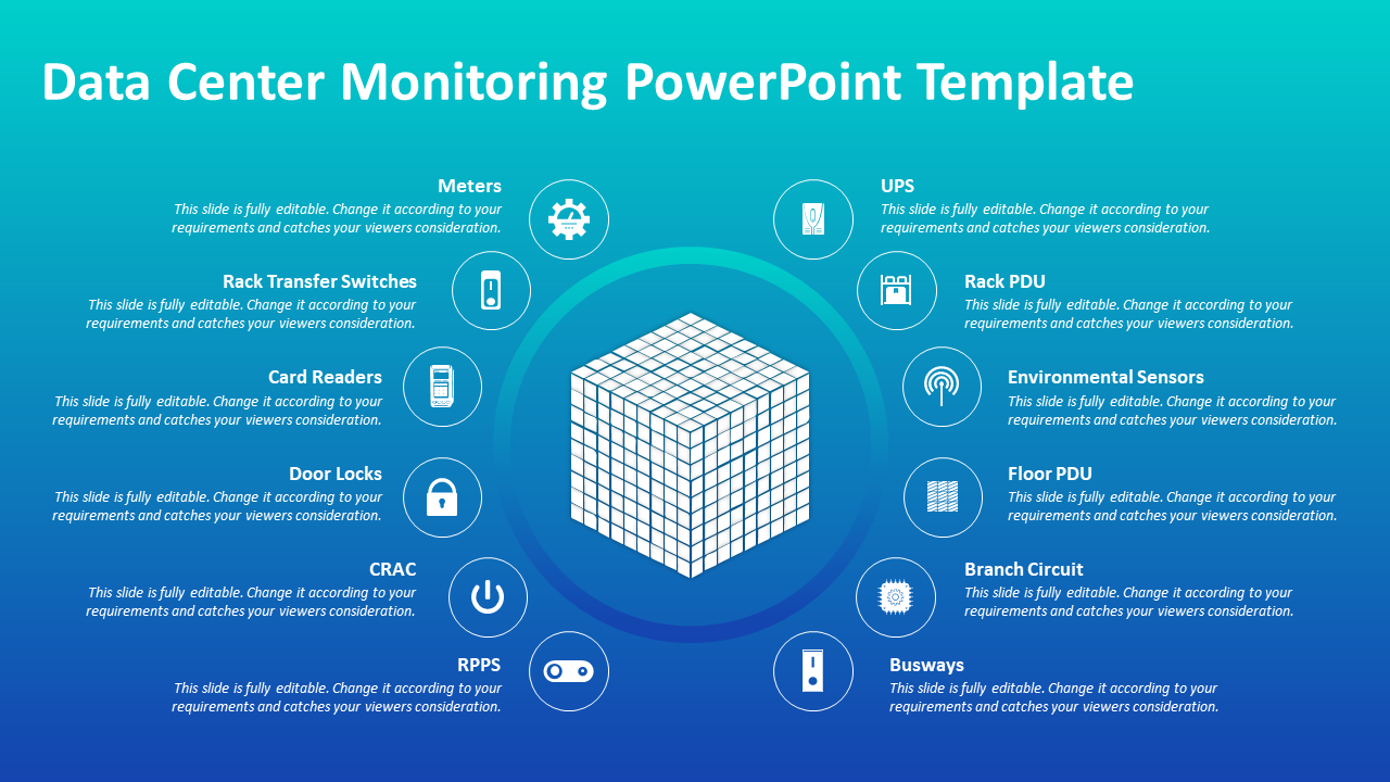 Data Center Monitoring Powerpoint Template Ppt Templates