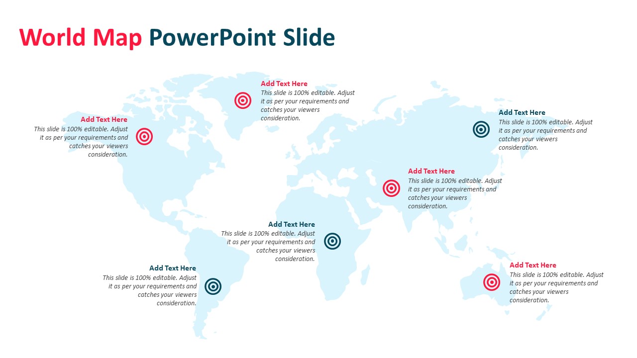 World Map Powerpoint Slide Editable World Maps World Map Ppt
