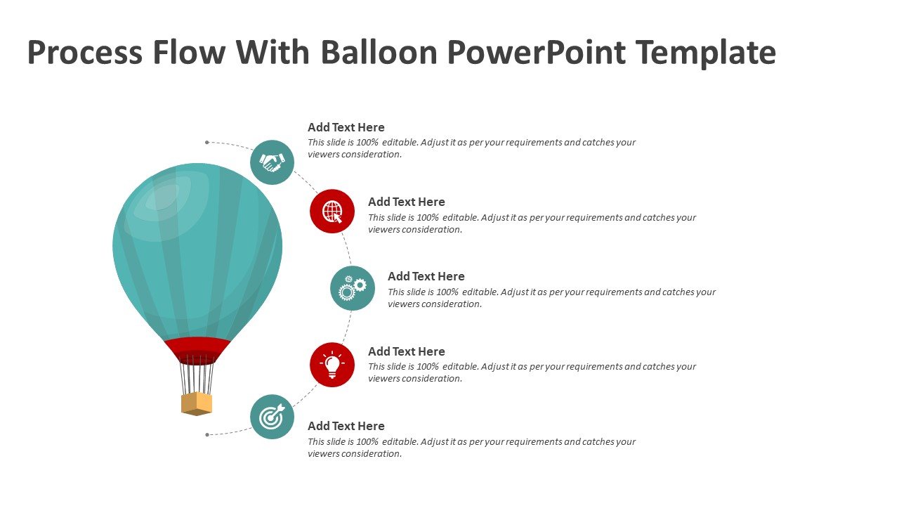 Process Flow With Balloon Powerpoint Template Ppt Templates