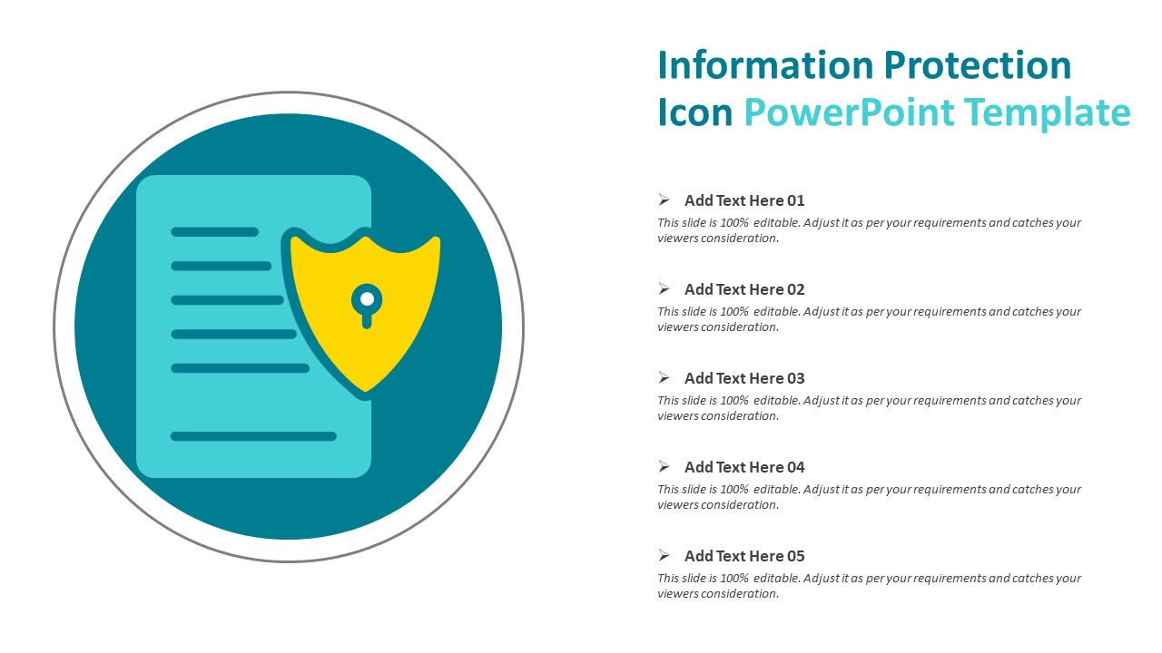 Information Protection Icon PowerPoint Template | PPT Templates
