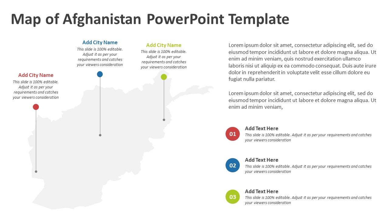 Map of Afghanistan PowerPoint Template | Free PPT Templates