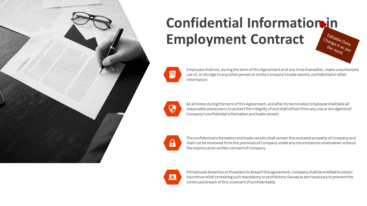 Confidential Information In Employment Contract PowerPoint Slide