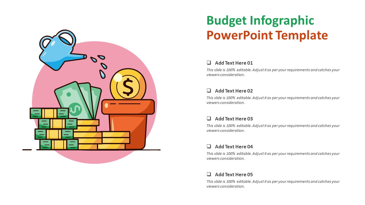 Budget Infographic Powerpoint Template Ppt Templates