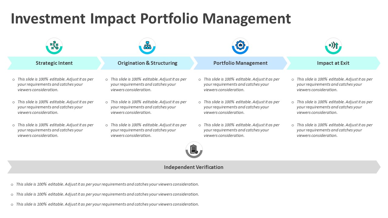 Investment Impact Portfolio Management PowerPoint Template