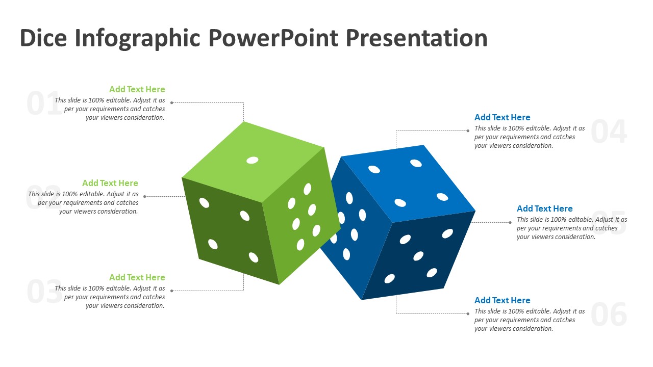 Dice Infographic PowerPoint Presentation | PPT Templates
