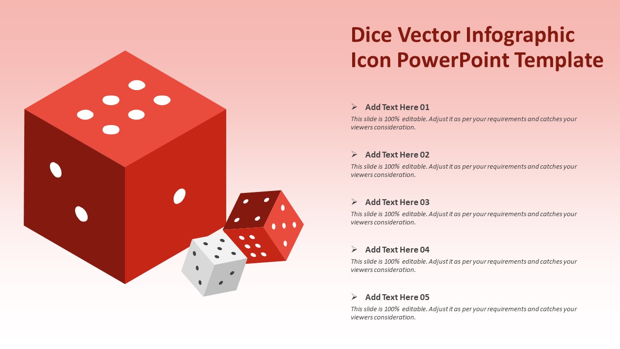 Dice Vector Infographic Icon Powerpoint Template Archives Kridha Net