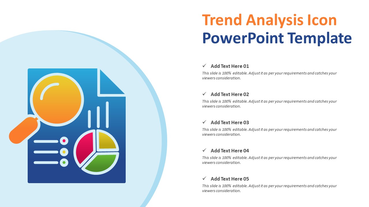 Trend Analysis Icon PowerPoint Template | PPT Templates