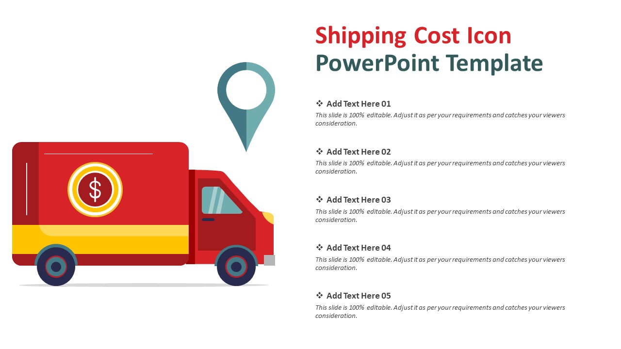 Shipping Cost Icon PowerPoint Template | PPT Templates
