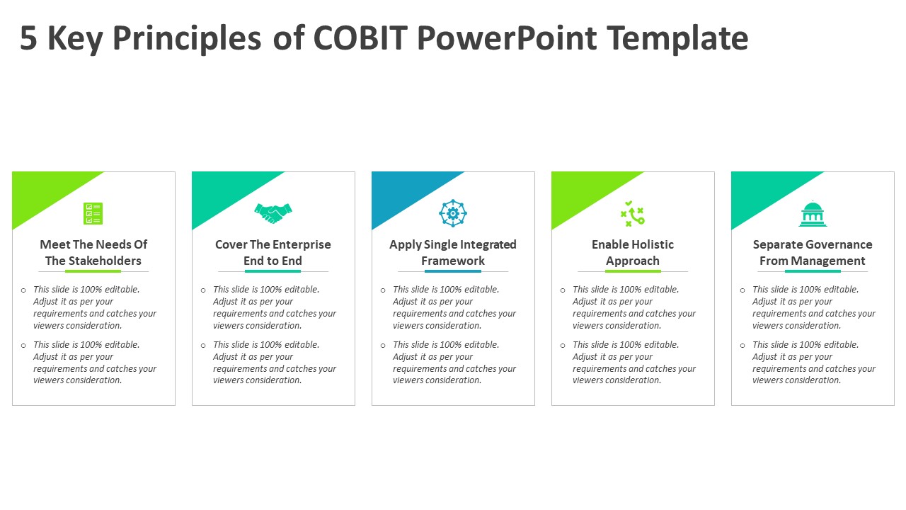 5 Key Principles of COBIT PowerPoint Template | PPT Templates 5 Key Principles of COBIT PowerPoint Template | PPT Templates