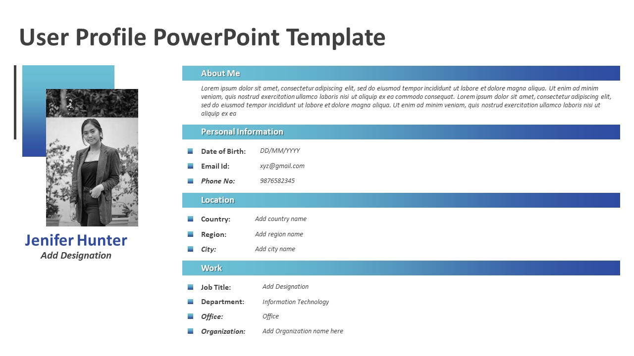 User Profile PowerPoint Template | PPT Templates User Profile PowerPoint Template | PPT Templates