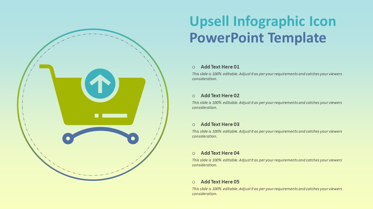 Upsell Infographic Icon PowerPoint Template | PPT Templates