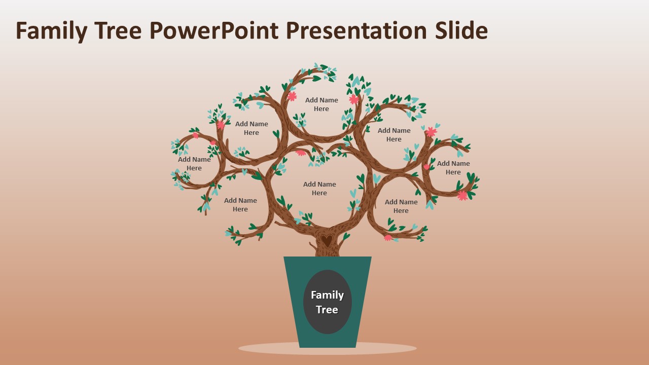 Family Tree Powerpoint Presentation Slide Family Tree Slideshow