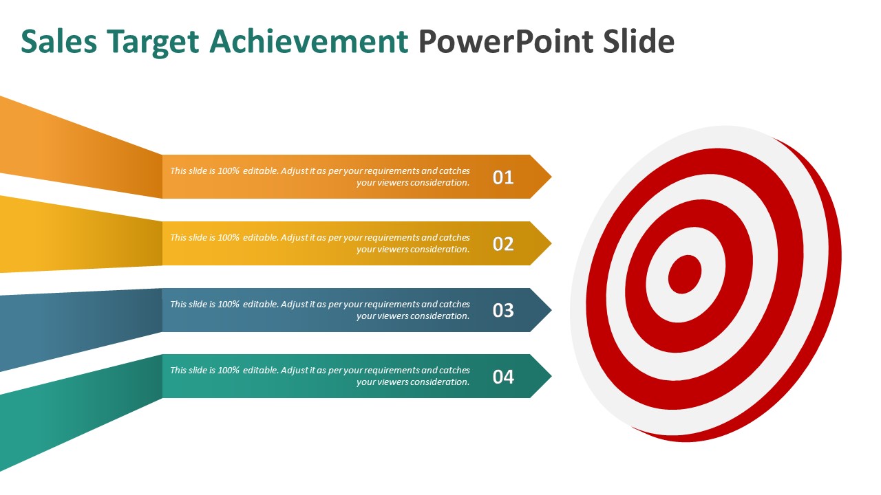 Sales Target Achievement Powerpoint Slide Ppt Templates