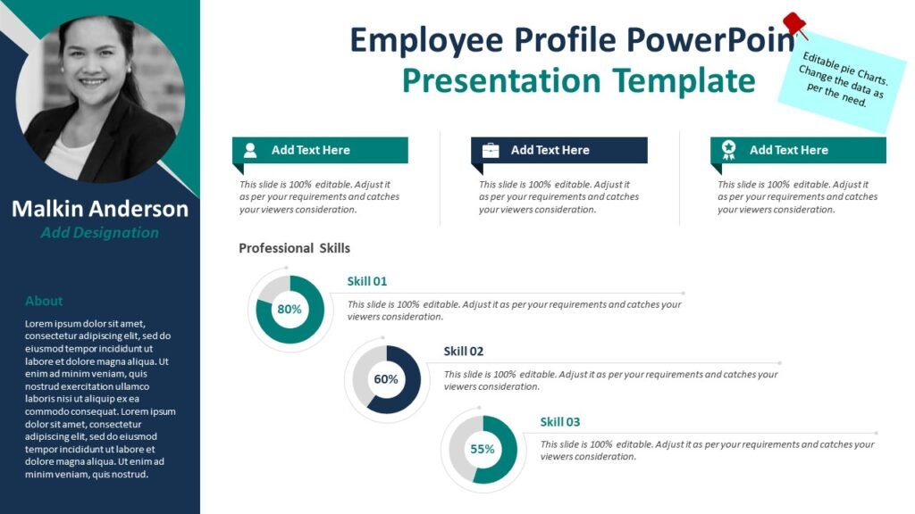 Employee Profile PowerPoint Presentation Template | PPT Slides