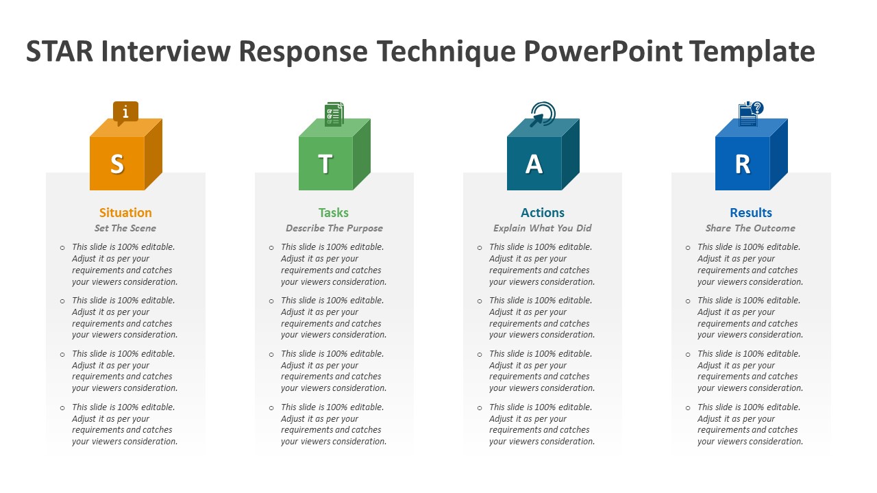 STAR Interview Response Technique PowerPoint Template STAR Interview Response Technique PowerPoint Template