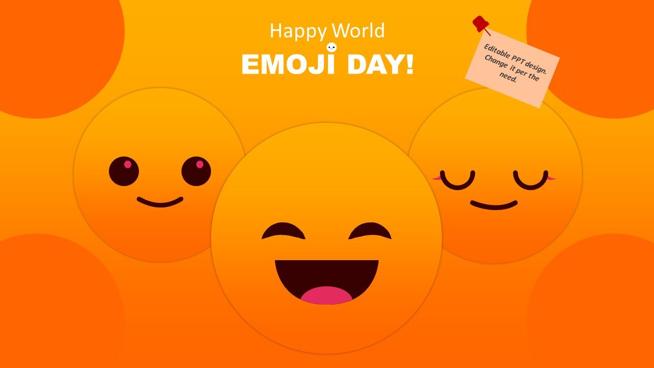 Happy World Emoji Day PowerPoint Template | PPT Templates