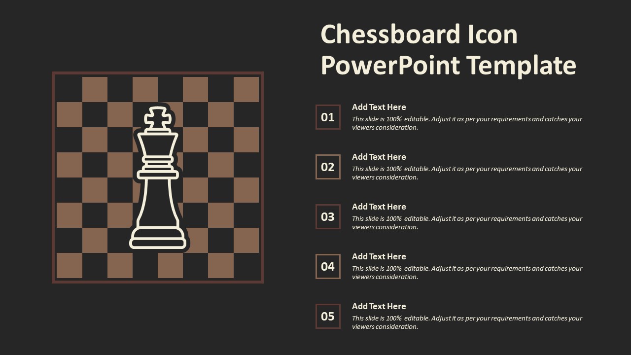 Chessboard Icon PowerPoint Template | PPT Templates Chessboard Icon PowerPoint Template | PPT Templates