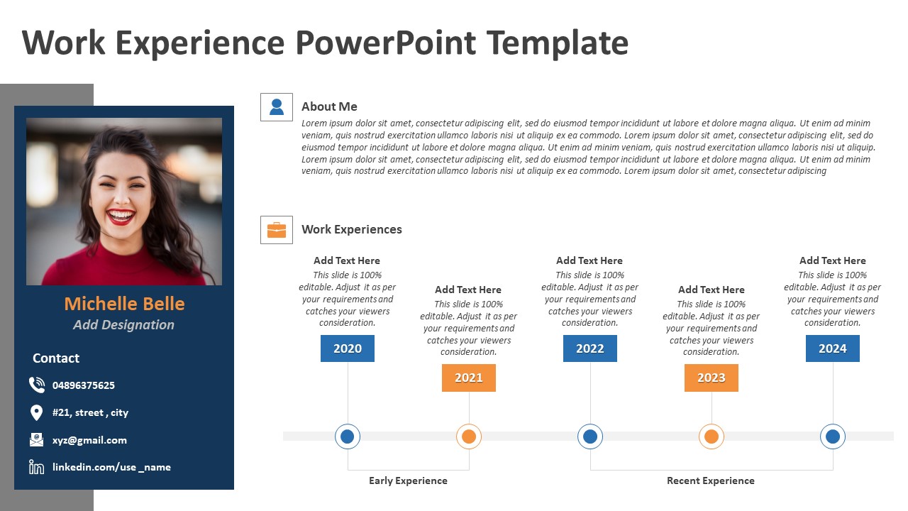 Work Experience Powerpoint Template Ppt Templates