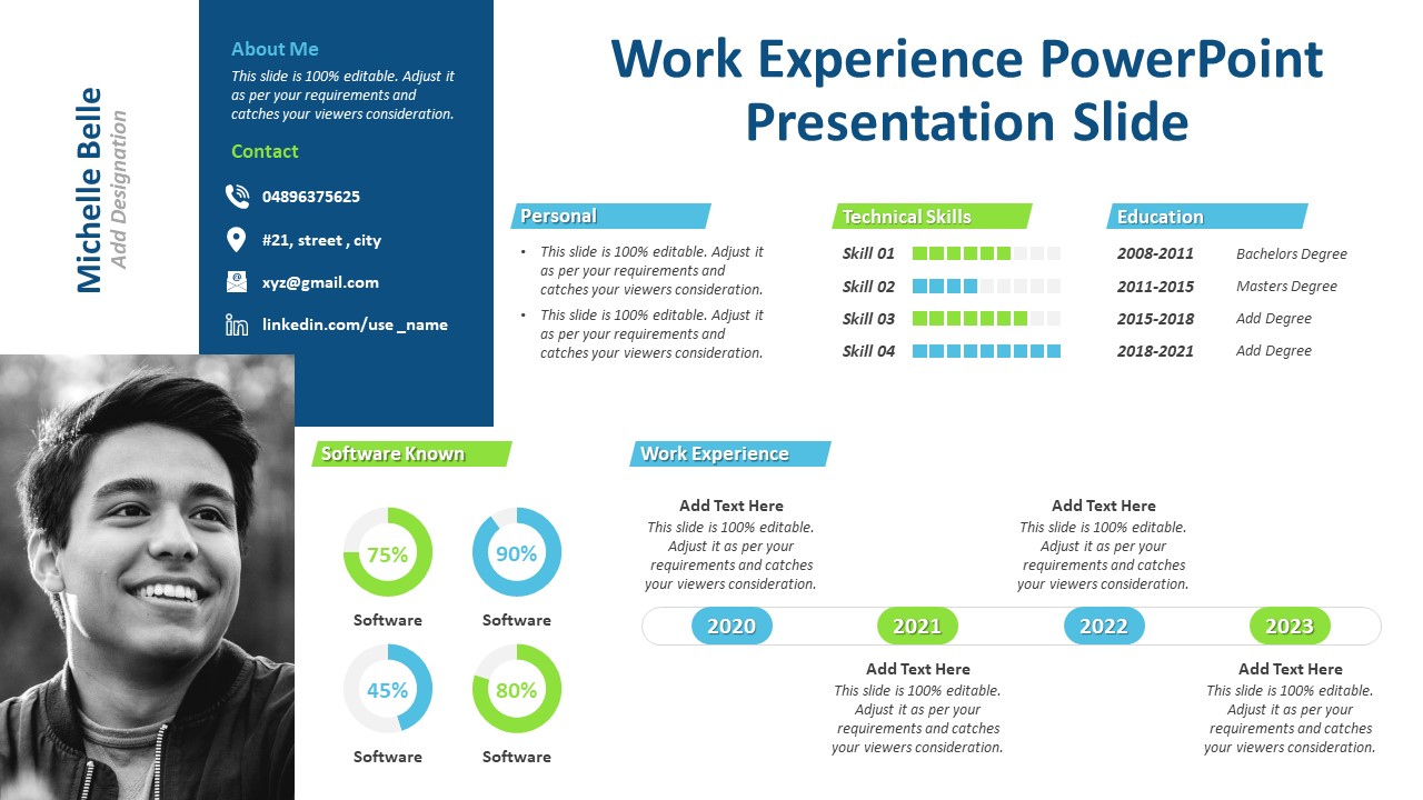 Work Experience Powerpoint Presentation Slide Ppt Templates