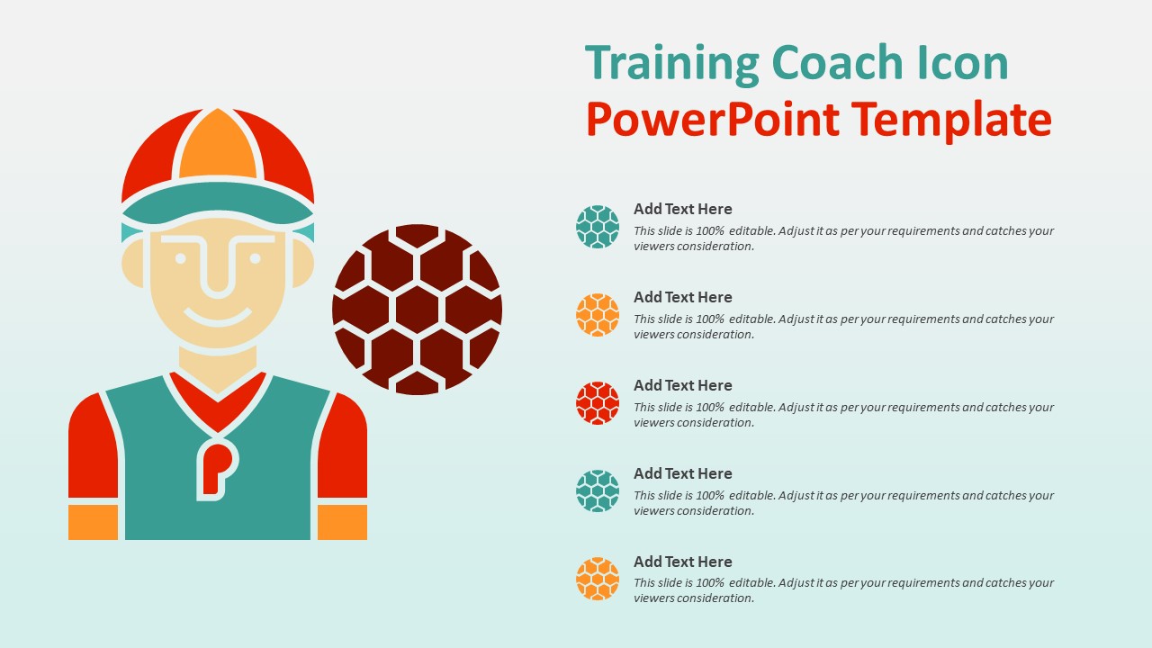 Training Coach Icon PowerPoint Template | PPT Templates