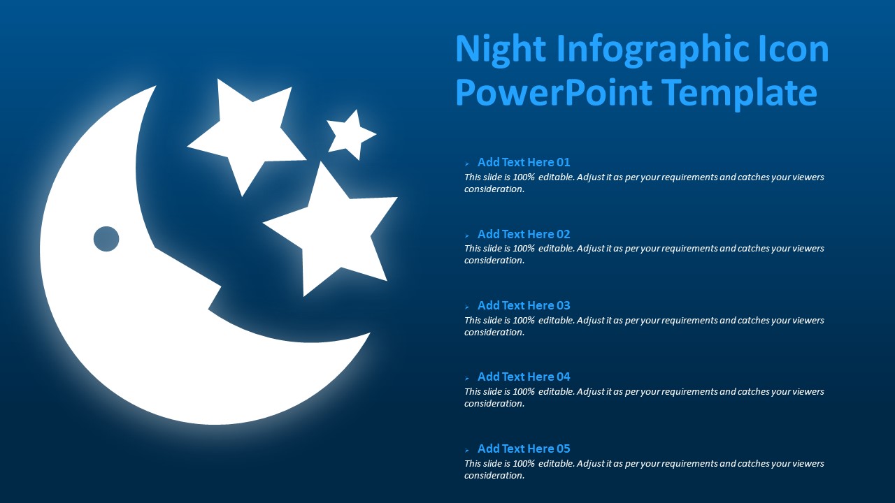 Night Infographic Icon PowerPoint Template | PPT Templates