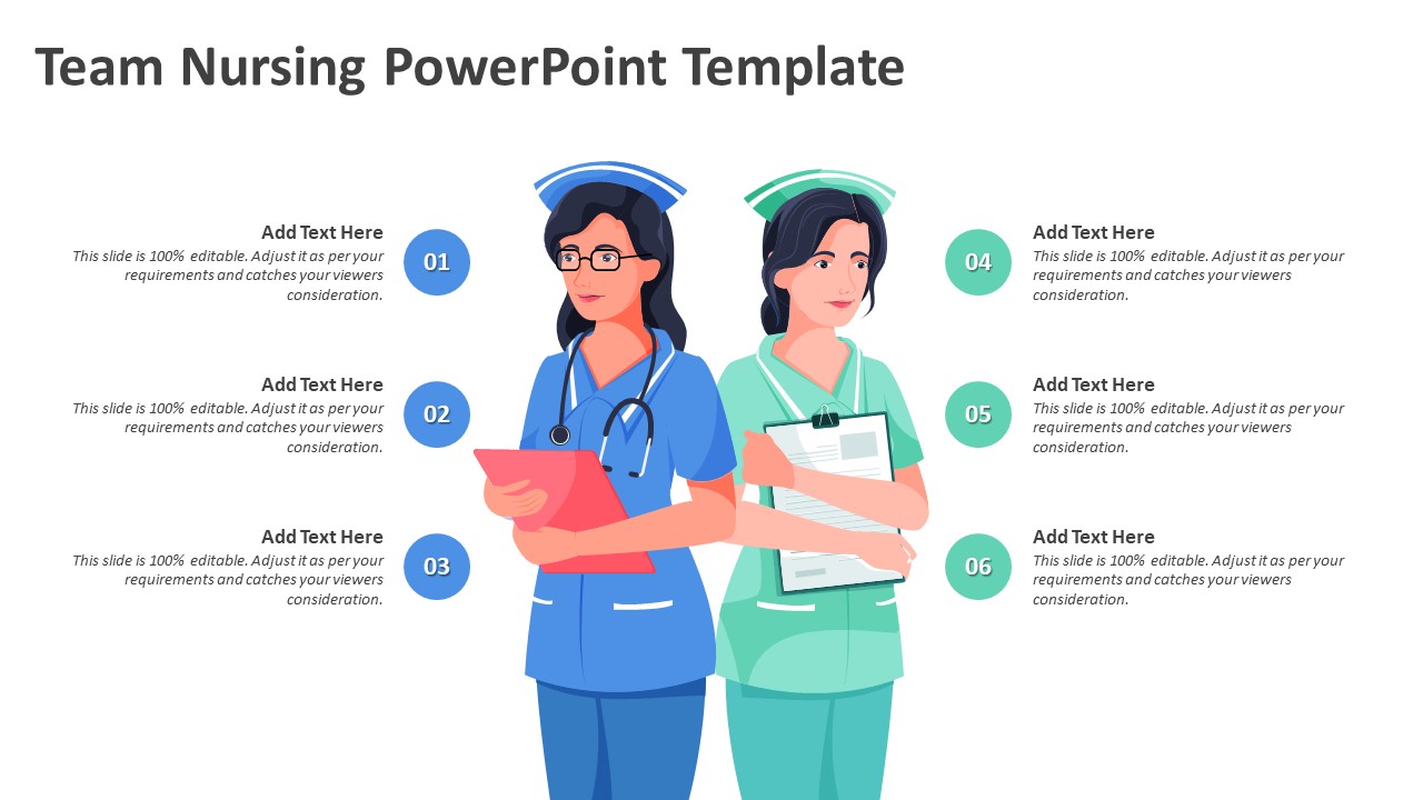 Team Nursing PowerPoint Template | Medical Slides Team Nursing PowerPoint Template | Medical Slides