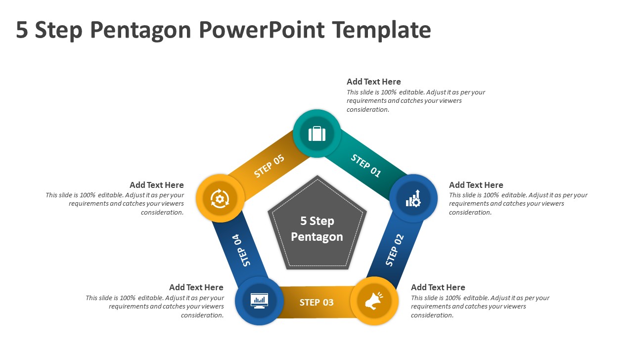 5 Step Pentagon PowerPoint Template | PPT Templates 5 Step Pentagon PowerPoint Template | PPT Templates
