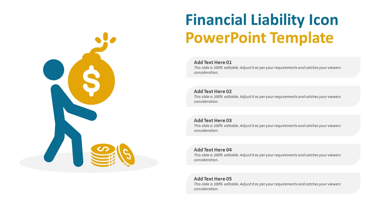 Financial Liability Icon PowerPoint Template | PPT Templates