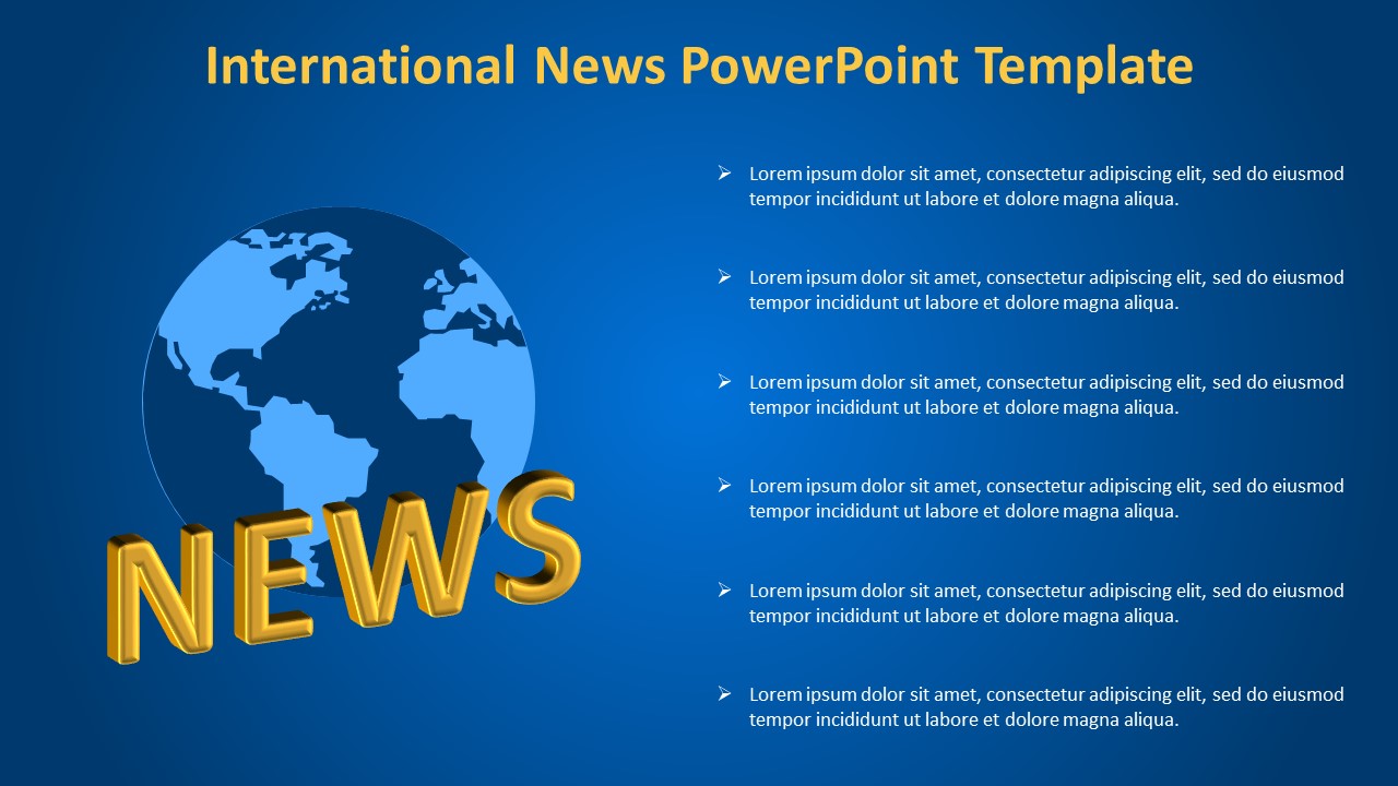 International News Powerpoint Template Ppt Templates