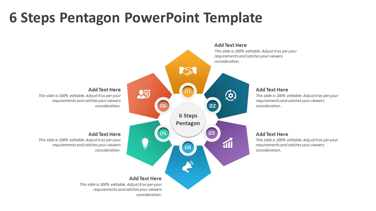 6 Steps Pentagon PowerPoint Template | PPT Templates