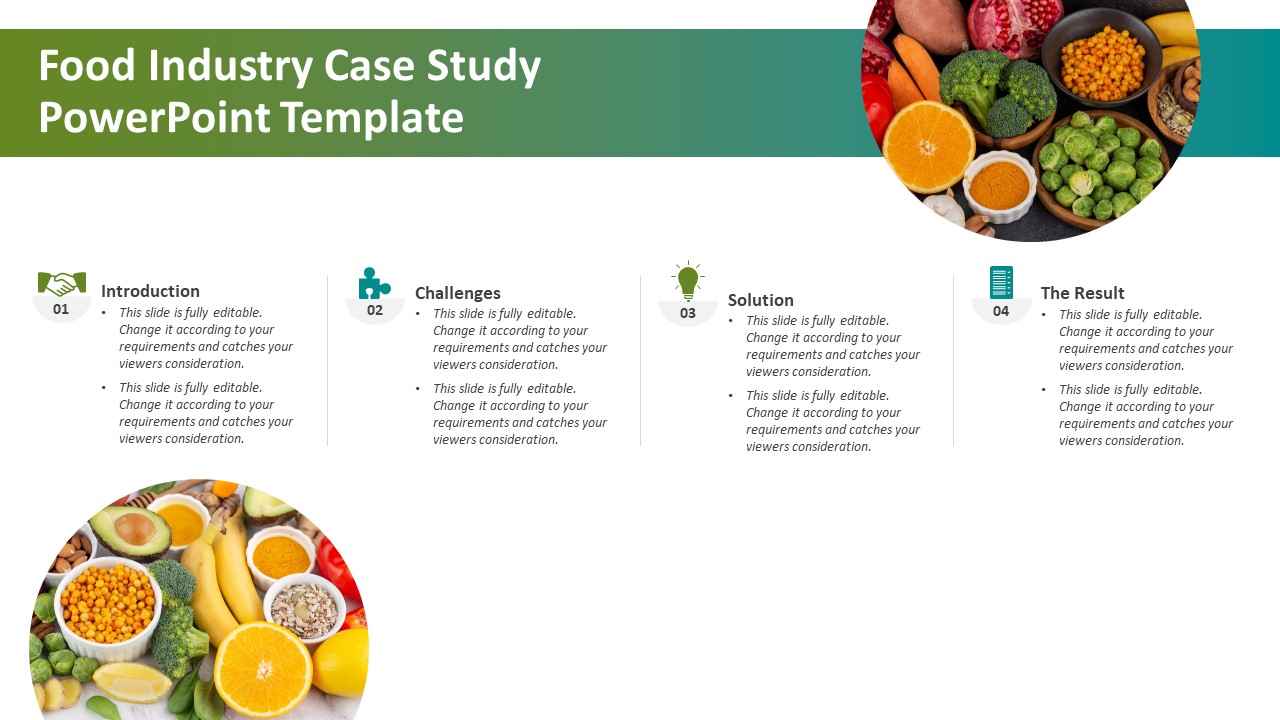 Food Industry Case Study PowerPoint Template | PPT Templates Food Industry Case Study PowerPoint Template | PPT Templates