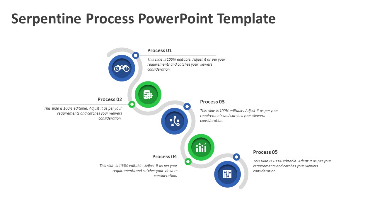 Serpentine Process PowerPoint Template | PPT Templates Serpentine Process PowerPoint Template | PPT Templates
