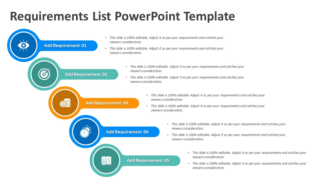Requirements List PowerPoint Template | PPT Templates Requirements List PowerPoint Template | PPT Templates